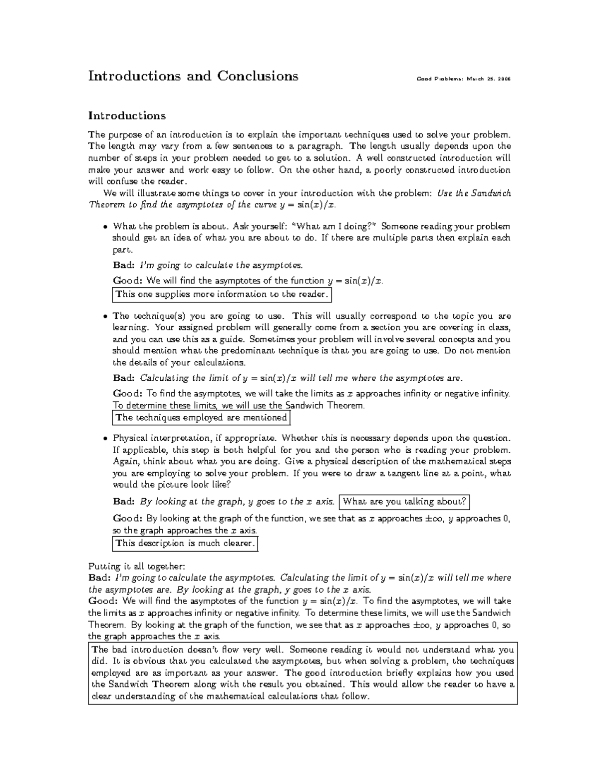 Lecture notes, lecture Intros and Solutions - Introductions and ...