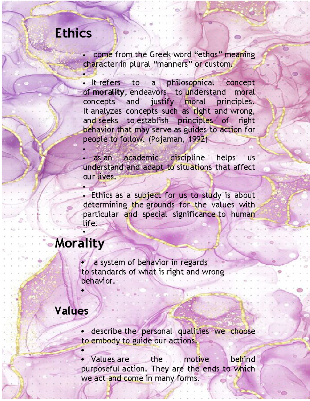 Morality - Ethics come from the Greek word “ethos” meaning character in ...