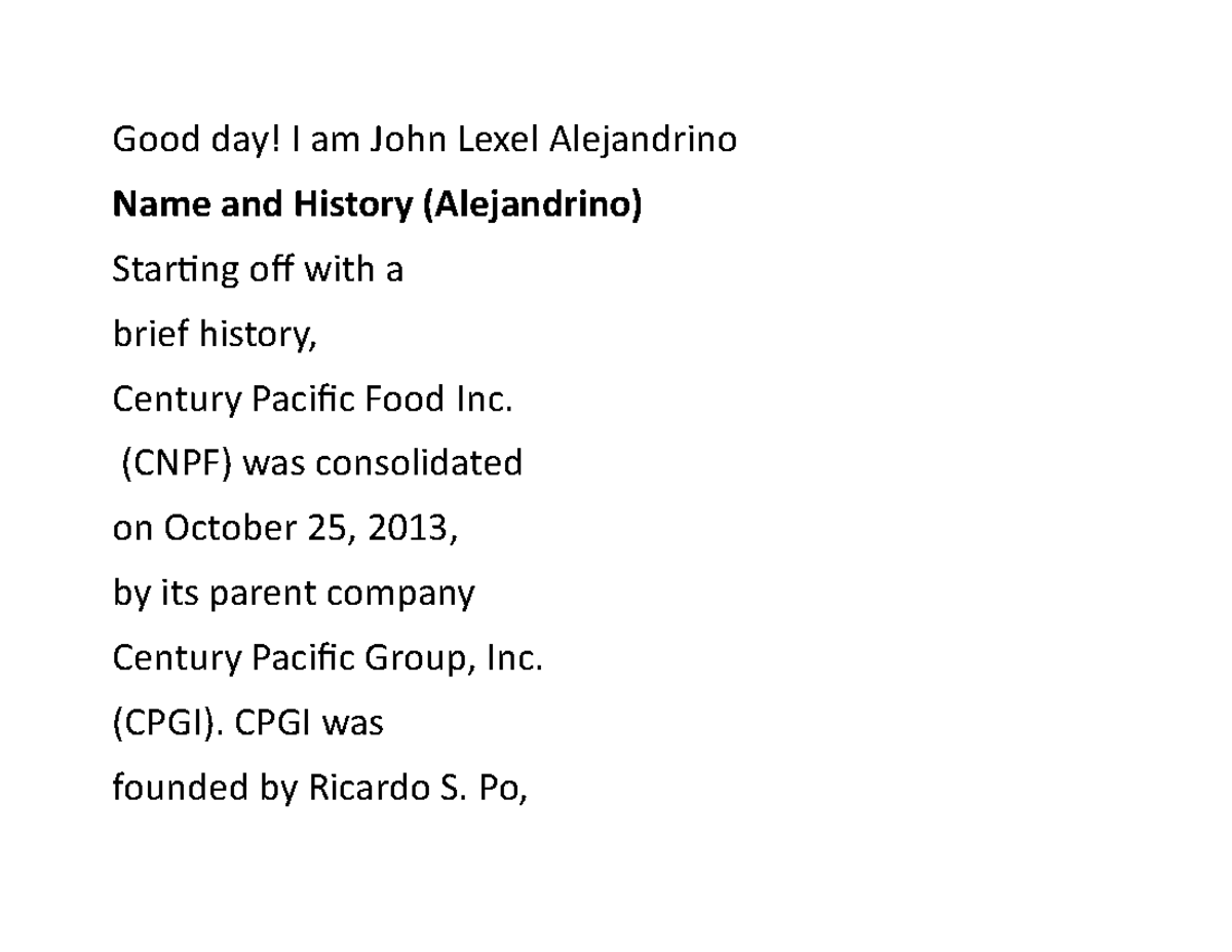 Good day - Lecture note for smart and globe participant on the 1999 ...