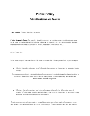 3.05 US GOV V23 Assignment Template - Public Policy Policy Monitoring ...
