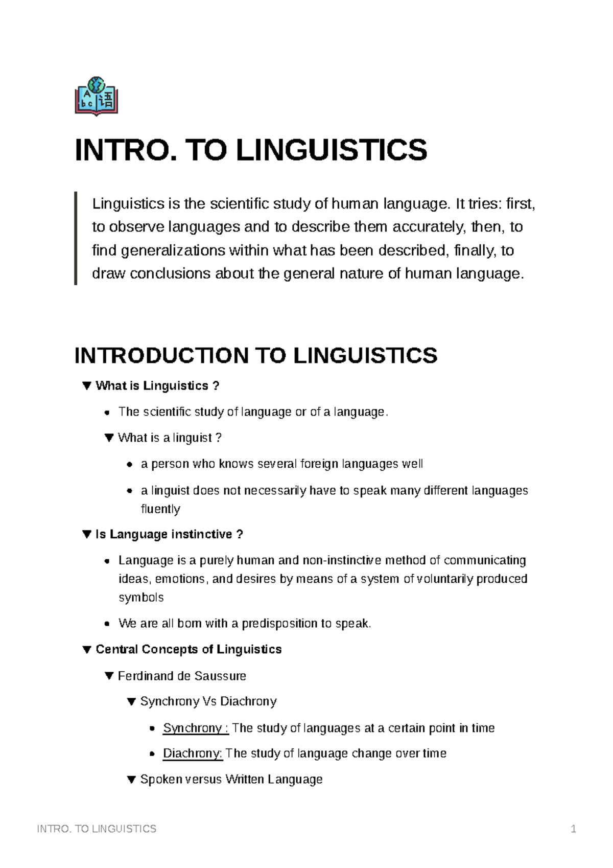 Intro A Summary Of Linguistics Phonetics Phonology Morphology