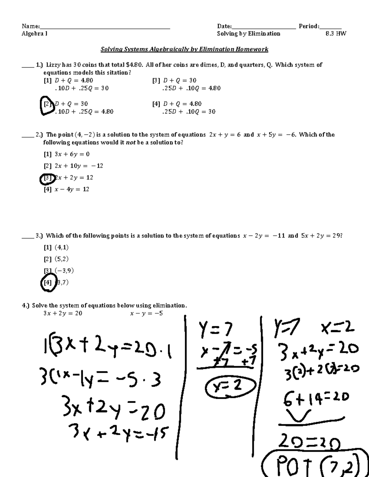 Algebra 1 - Chapter 8 Notes - Name