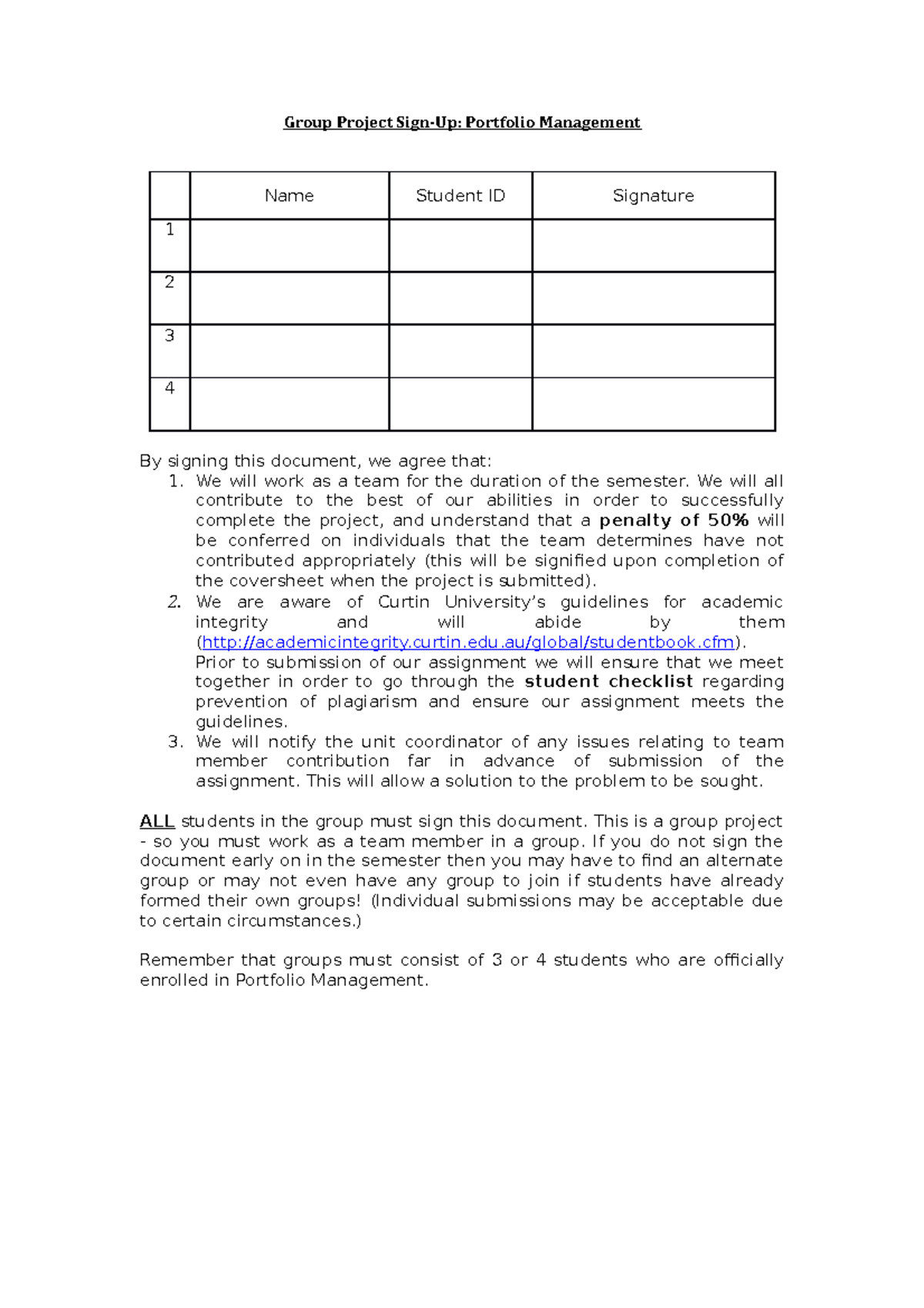 Group Project Group Sign Up - Group Project Sign-Up: Portfolio ...