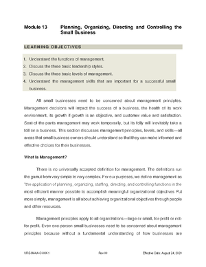 Components of Business Planning - Module 22 Components of Business ...