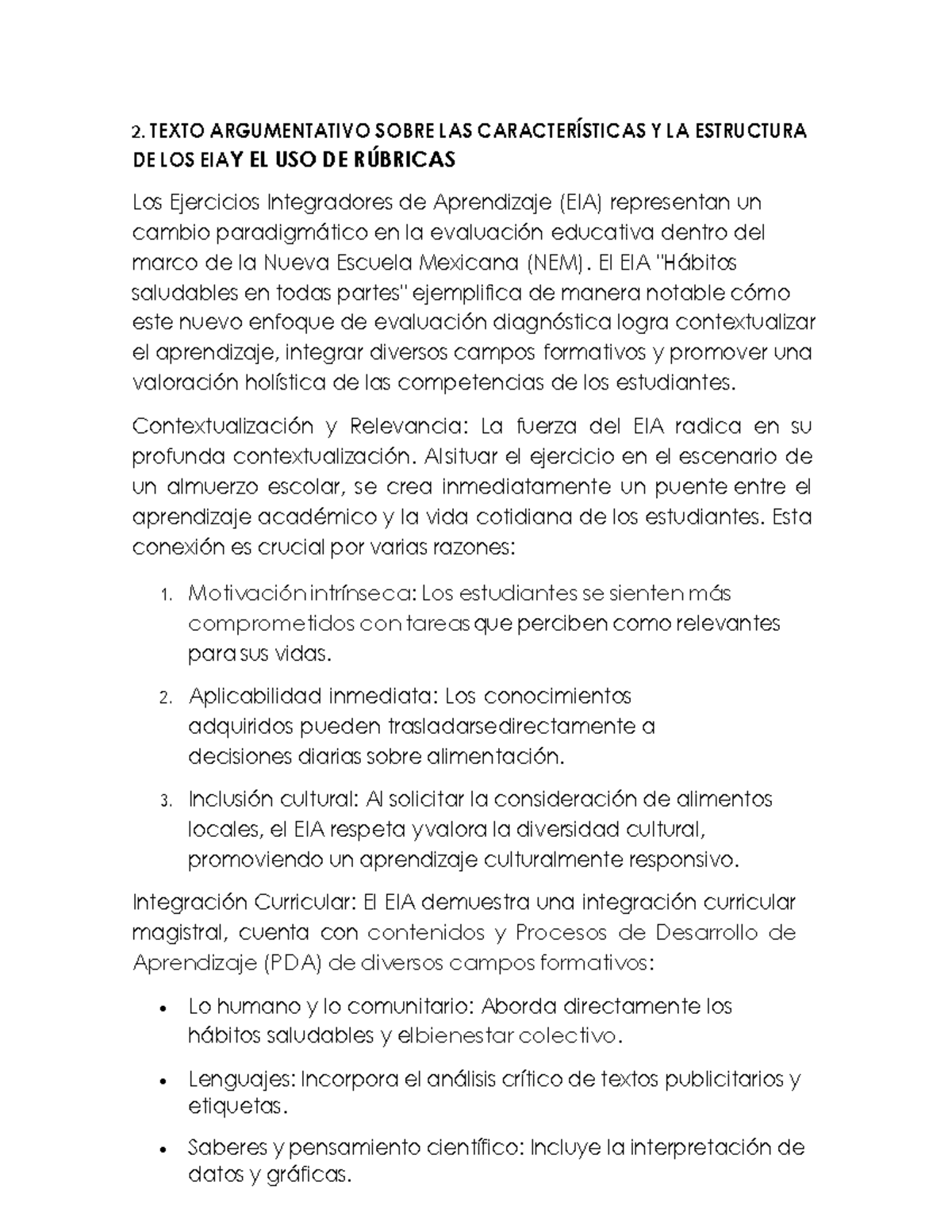 Texto Argumentativo - 2. TEXTO ARGUMENTATIVO SOBRE LAS CARACTERÍSTICAS Y LA ESTRUCTURA DE LOS ...
