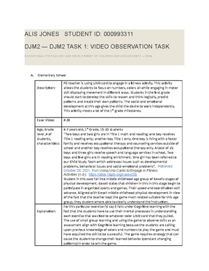 D092 Task 1 - n/a - Alis Jones Educational Technology for Teaching and ...