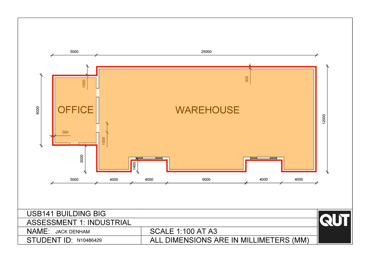 A1 Building Area Calculations - 5000 25000 5000 4000 4000 9000 4000 ...