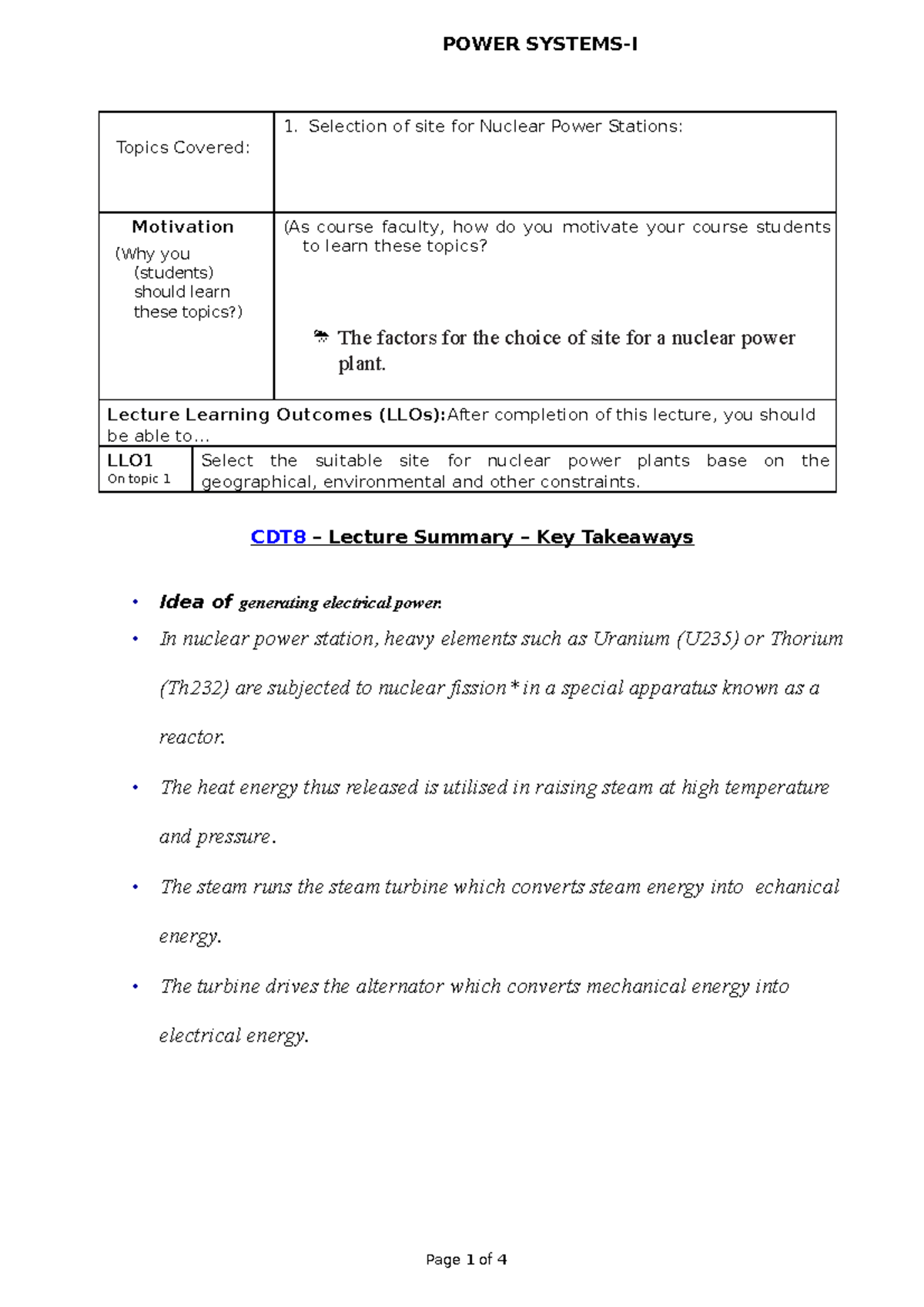 Selection Of Site For Nuclear Power Stations Topics Covered 1 selection-of-site-for-nuclear-power-stations-topics-covered-1
