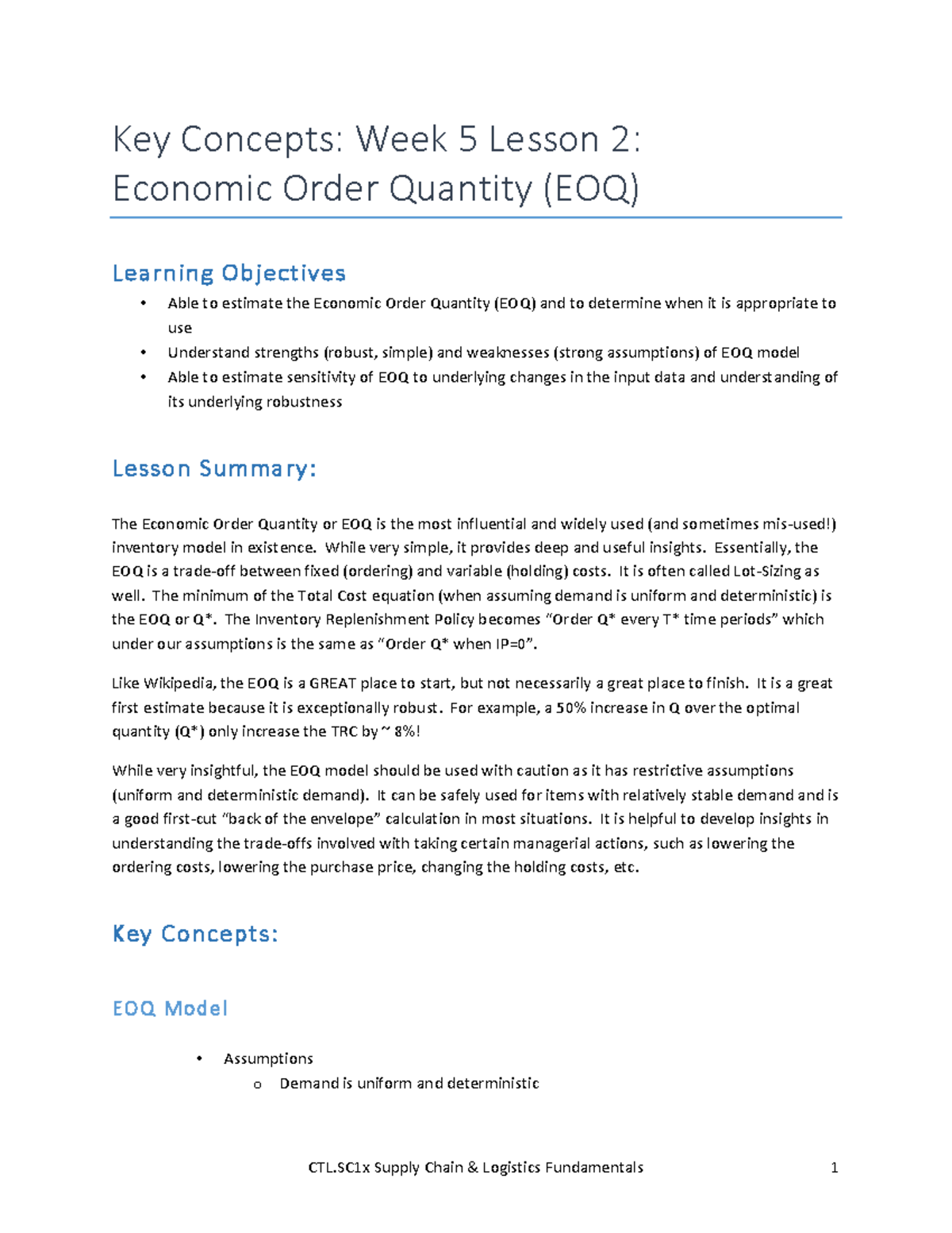 Key Concept Week5Lesson 2 - Key ਀Concepts: ਀Week ਀ 5 ਀Lesson ਀ 2 ...