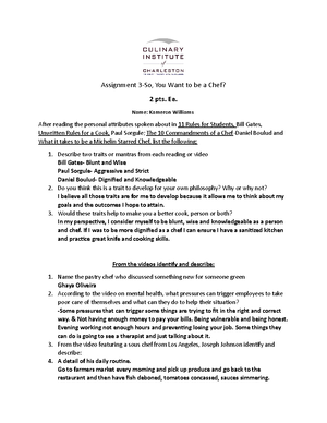 Intro to culinary 1 notes - bjectives Identify the following: What a ...