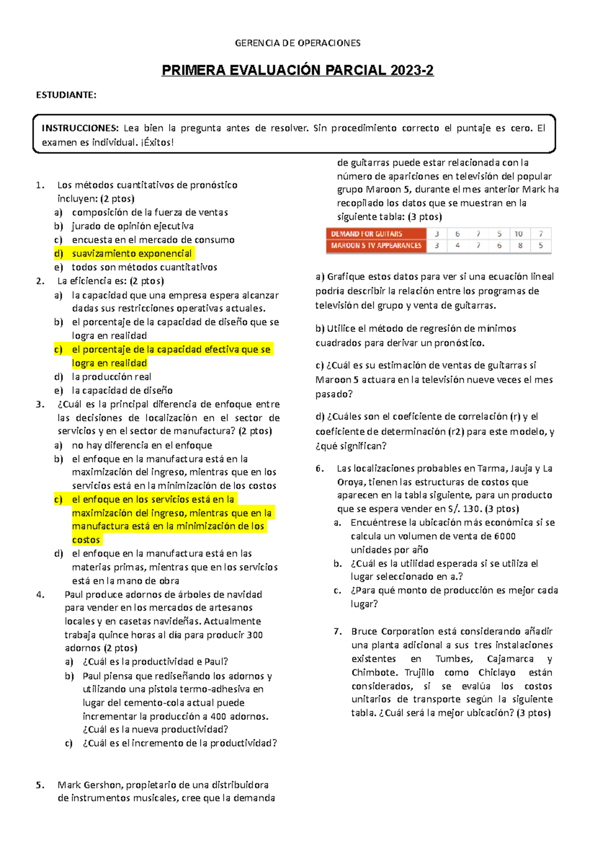 Primera Evaluacion Parcial 2023 - GERENCIA DE OPERACIONES PRIMERA EVALUACIÓN PARCIAL 2023- - Studocu