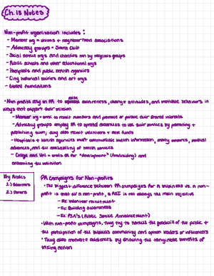 Chapter 1 Notes - Notes · Public Relations is different from journalism ...