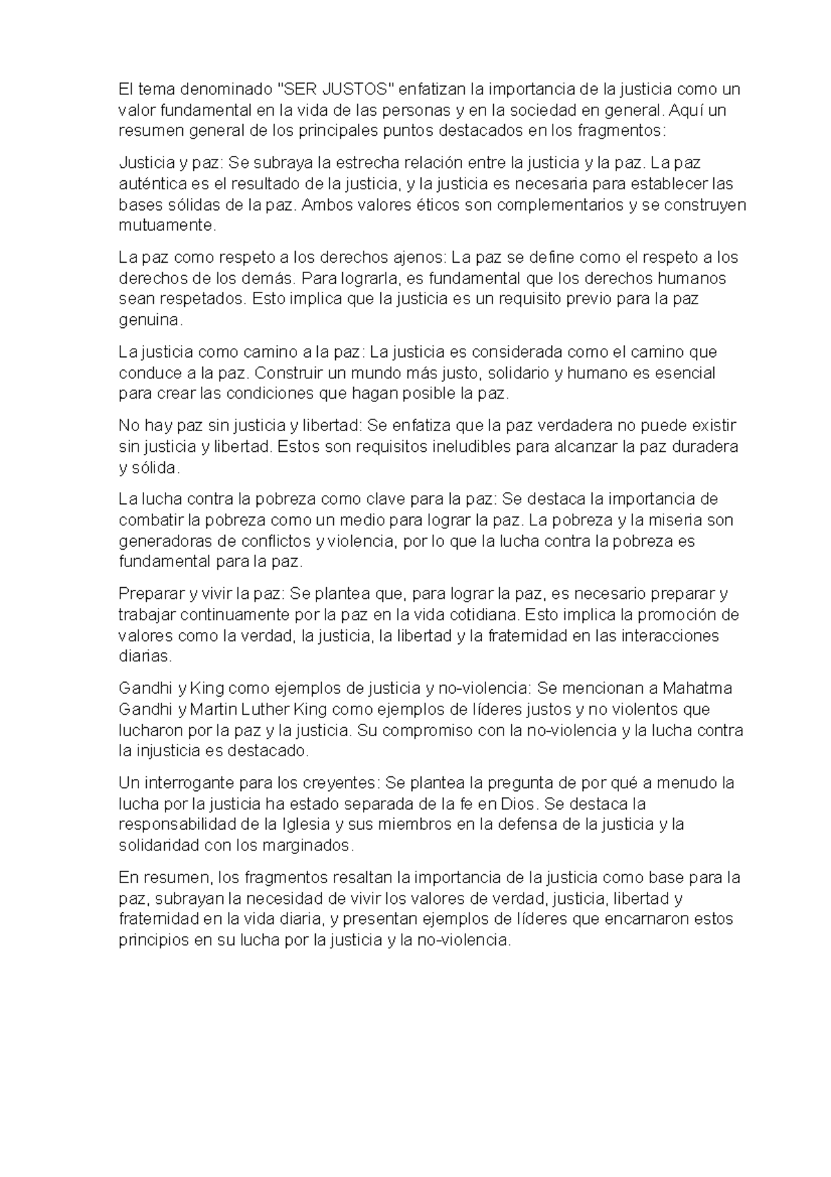 SER Justos - El tema denominado "SER JUSTOS" enfatizan la importancia ...