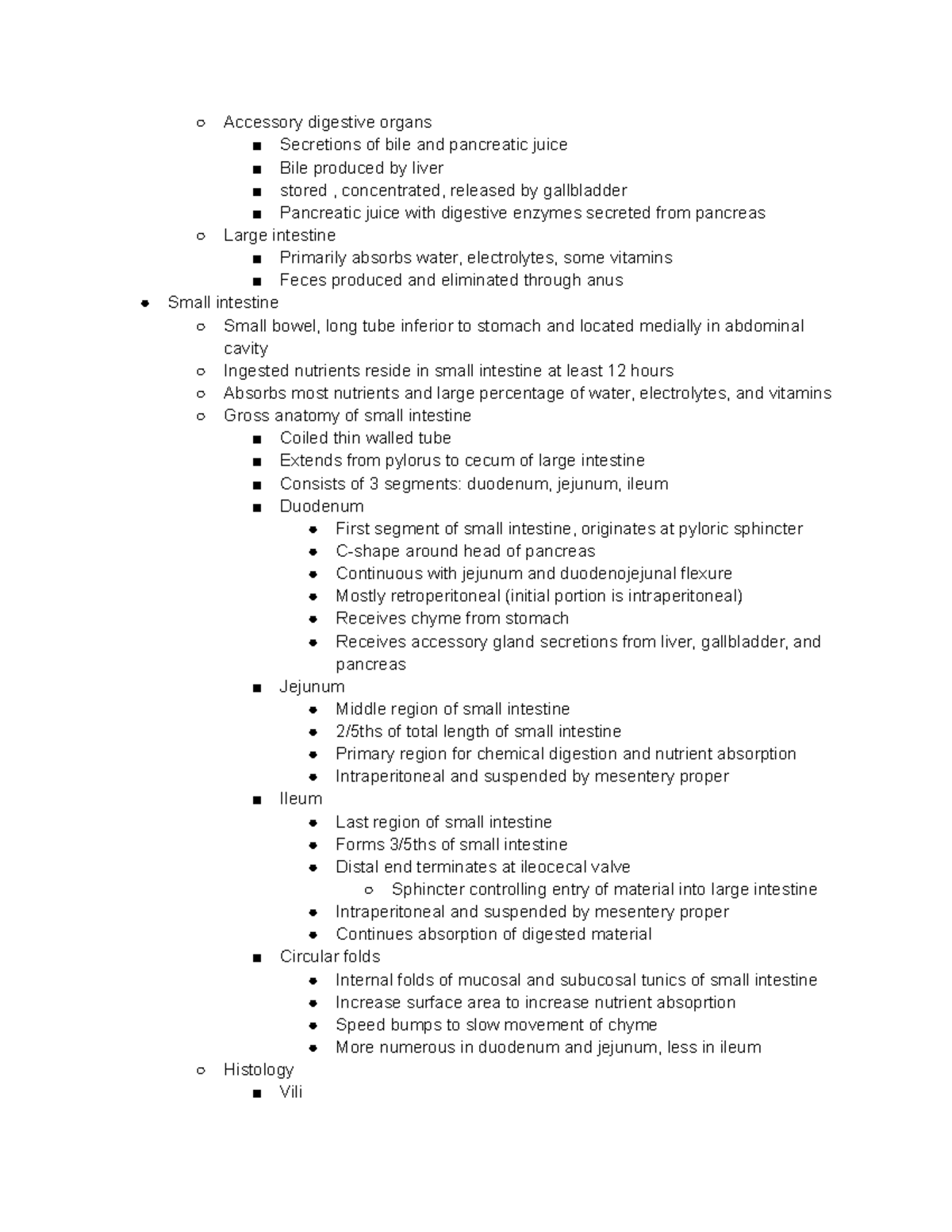 Digestive system notes part 3 - Accessory digestive organs Secretions ...
