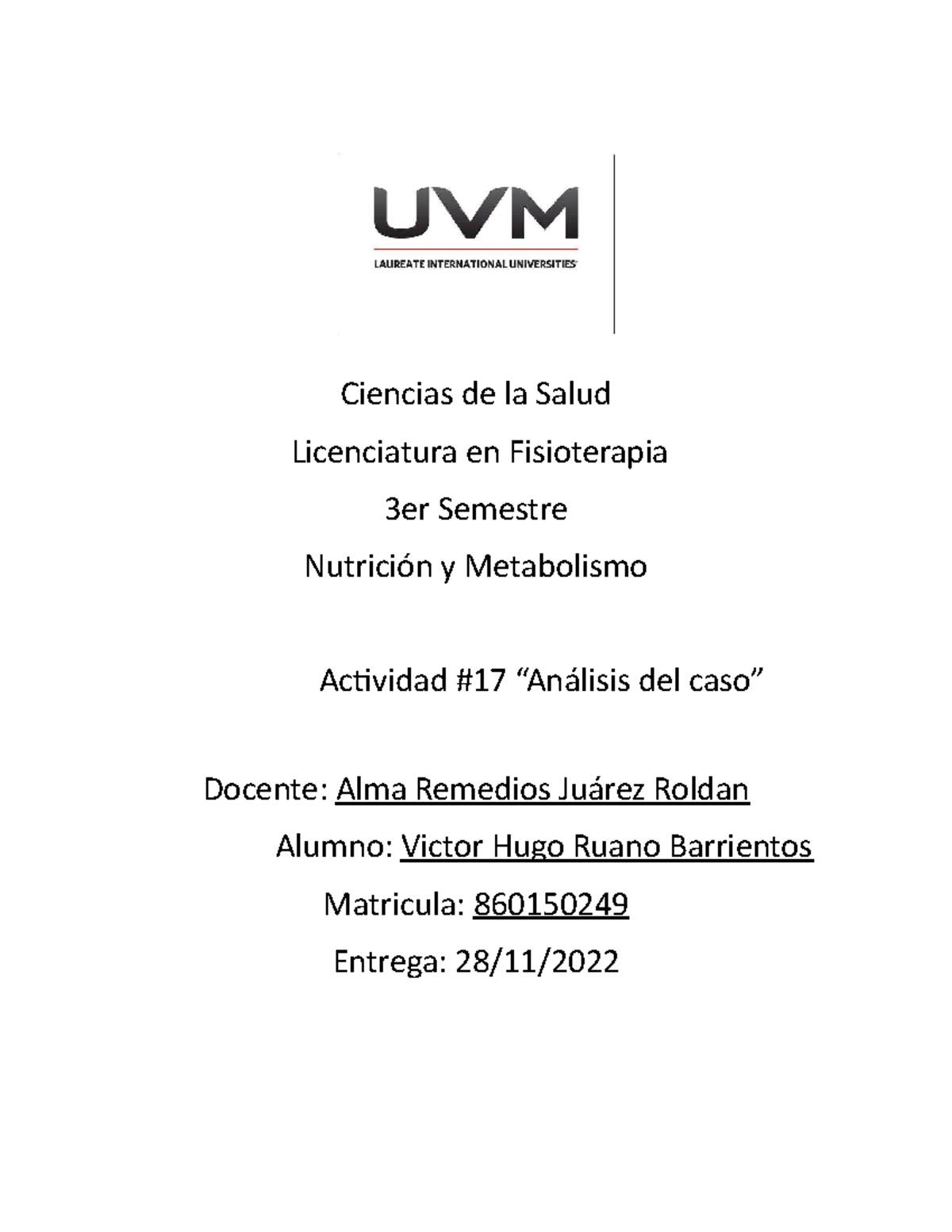 A17-VHRB - fwefwef - Ciencias de la Salud Licenciatura en Fisioterapia ...