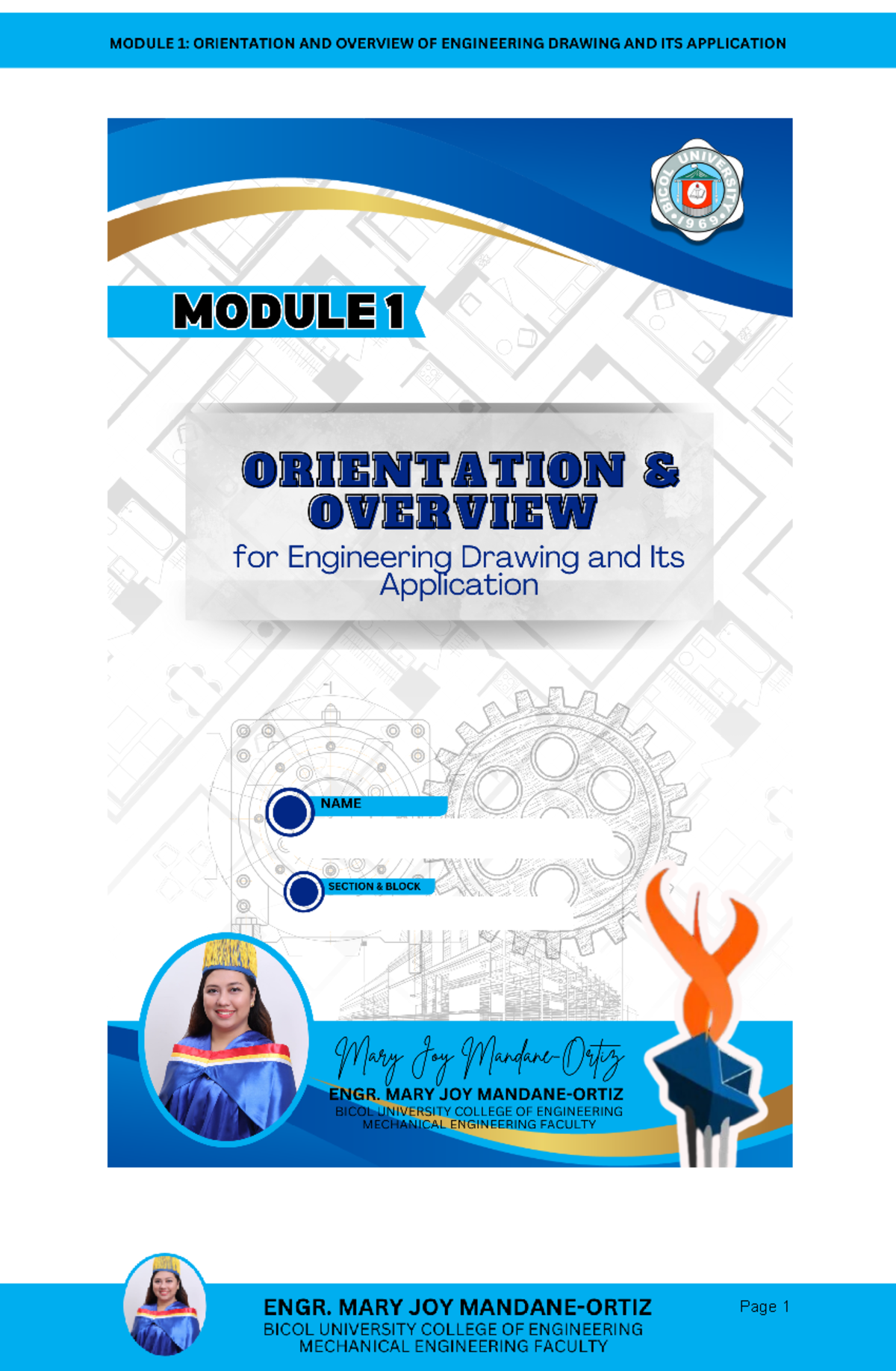 Engineering Drawing Module 1- Student COPY-1 - INTRODUCTION Welcome to the Engineering Drawing ...