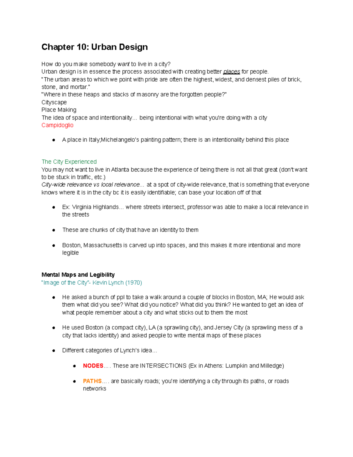 Chapter 10 Urban Design - Chapter 10: Urban Design How do you make ...