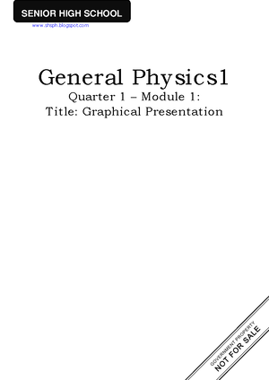 General Physics 1 Module 1 Measurements - Senior High School – Grade 12 ...