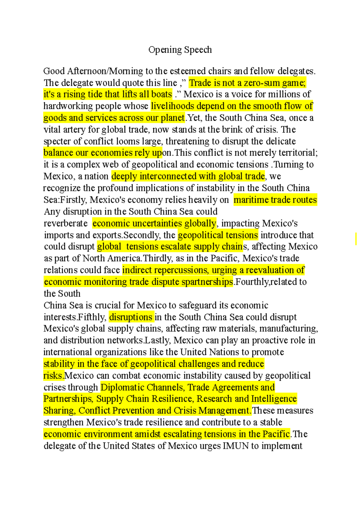 GSL - It gives an brief - Opening Speech Good Afternoon/Morning to the ...