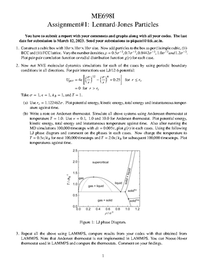 Assignment#2 - assignment to write codes in lammps - ME698I Assignment#2: Single Polymer Chain ...