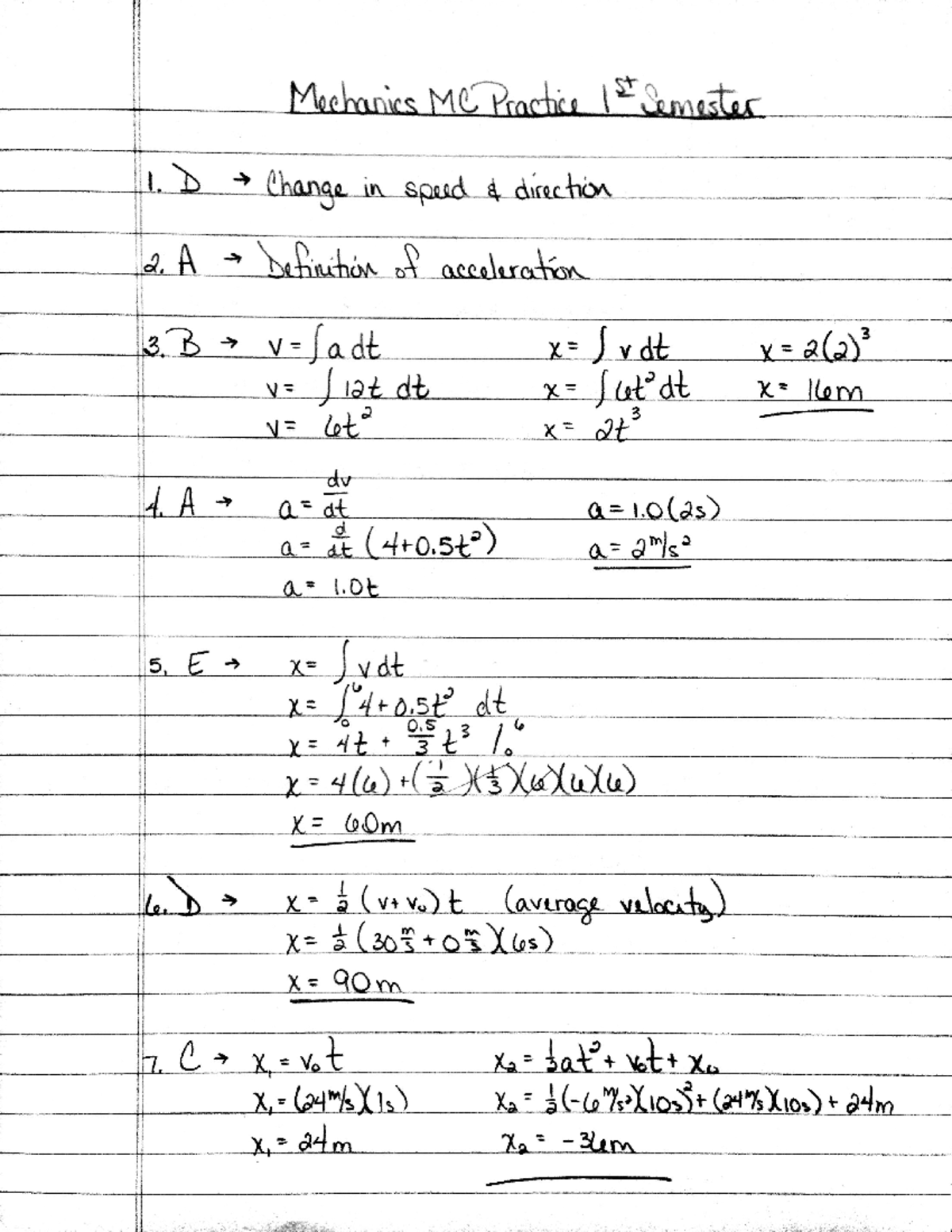 04 Mechanics Fall Exam MC Practice KEY - Studocu