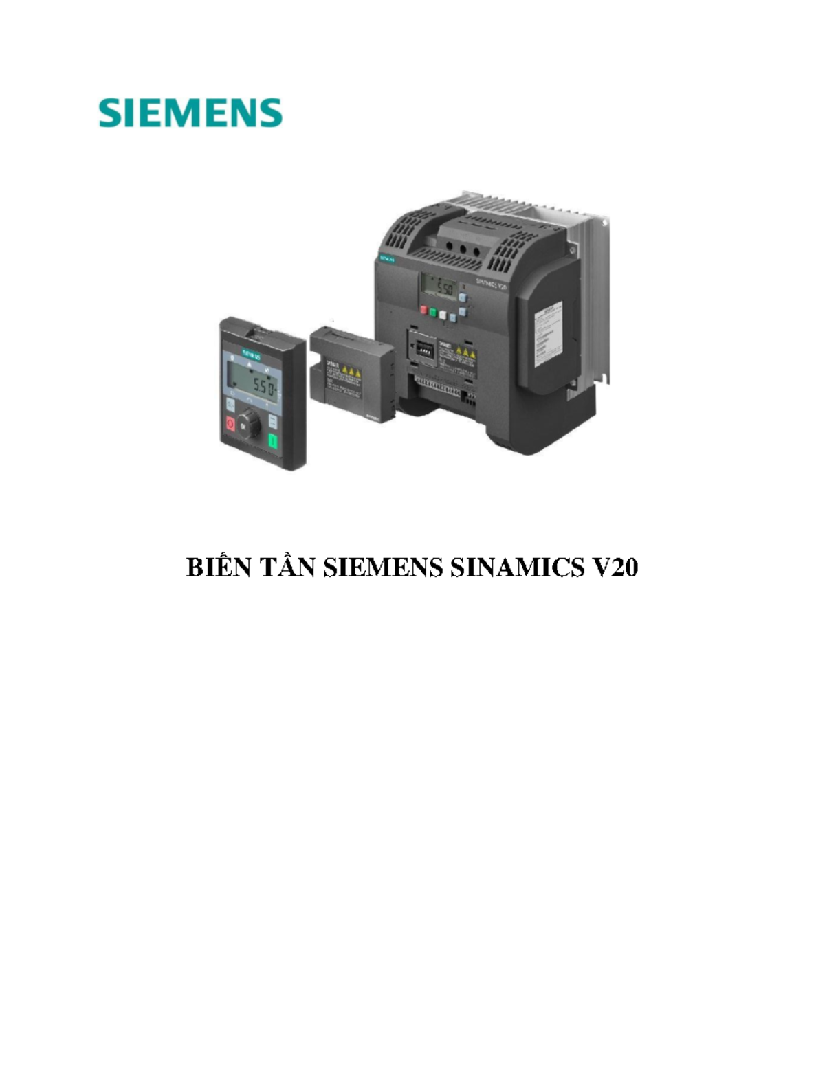 BIẾN TẦN Siemens Sinamics V20 - BIẾN TẦN SIEMENS SINAMICS V I - GIỚI ...