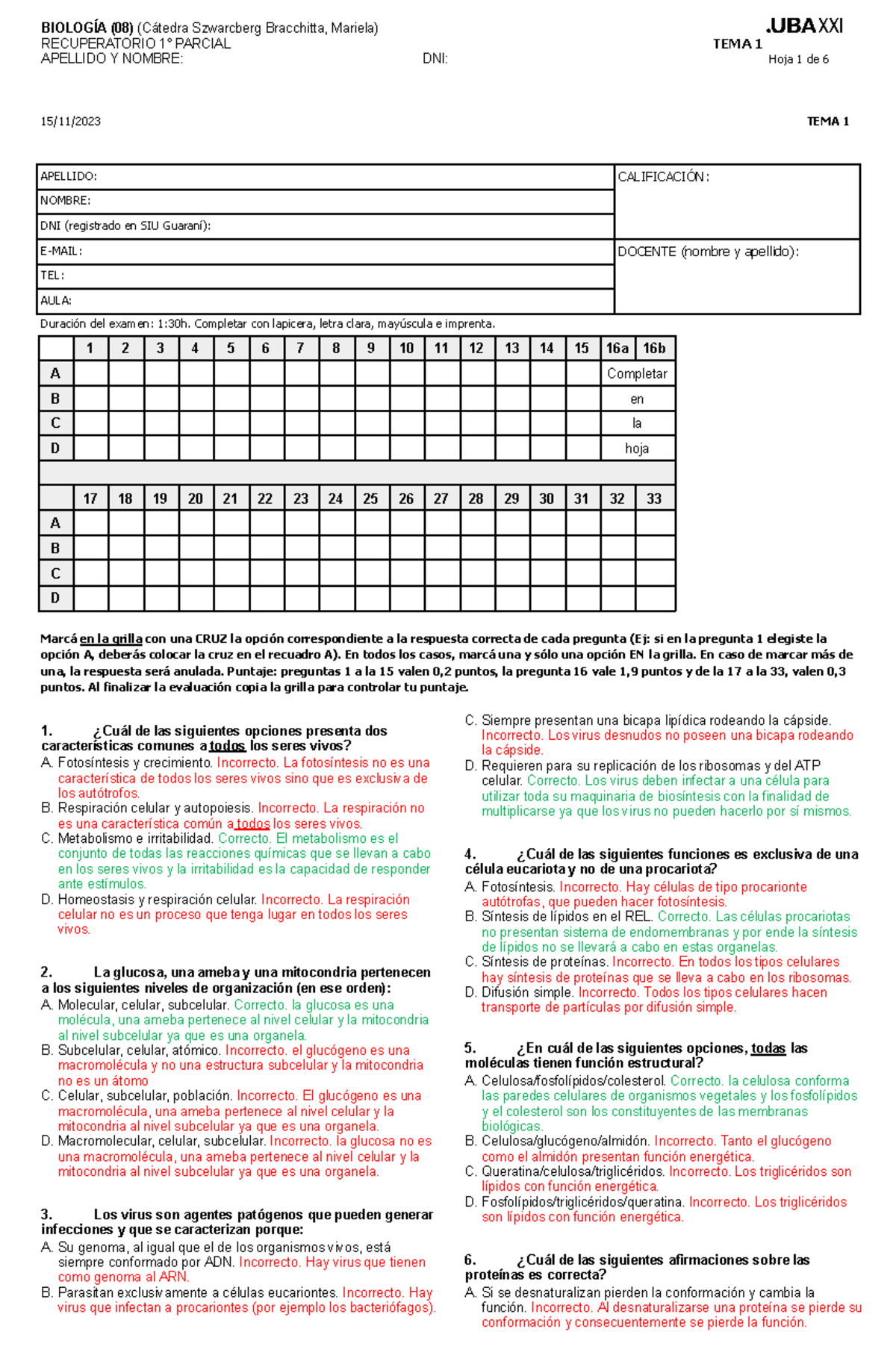 Recuperatorio primer parcial tema 1 2C 2023 - RECUPERATORIO 1° PARCIAL ...