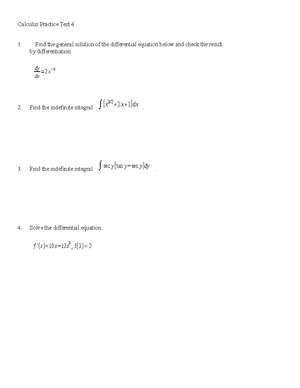 MATH 250 - Calculus 1: Practice Test 2 - Calculus Practice Test 2 Find ...