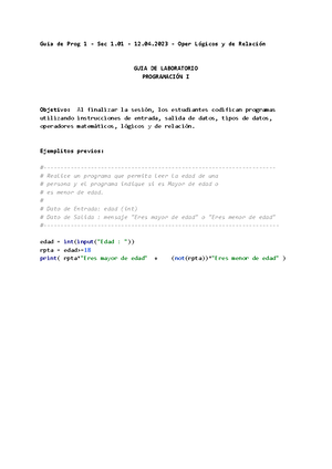 Lab 16 - Graficos con Python - FUNDAMENTOS DE PROGRAMACIÓN LABORATORIO N° 16 GRAFICOS EN PYTHON ...