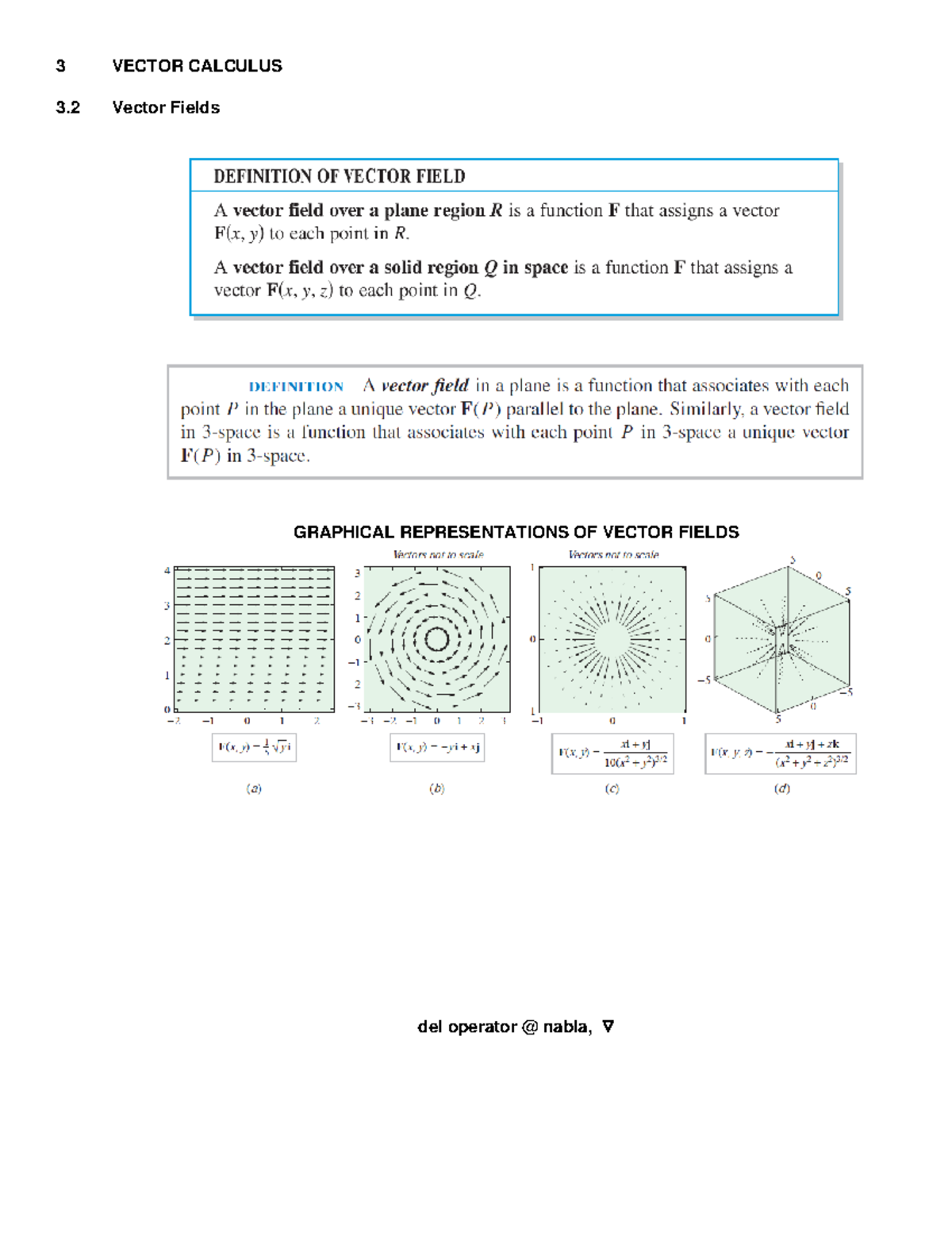 3.2 Vector Field edit 29122020 - 3 VECTOR CALCULUS 3 Vector Fields ...