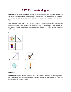 GAT Exam Model - Best practice - General Instructions: There are total ...