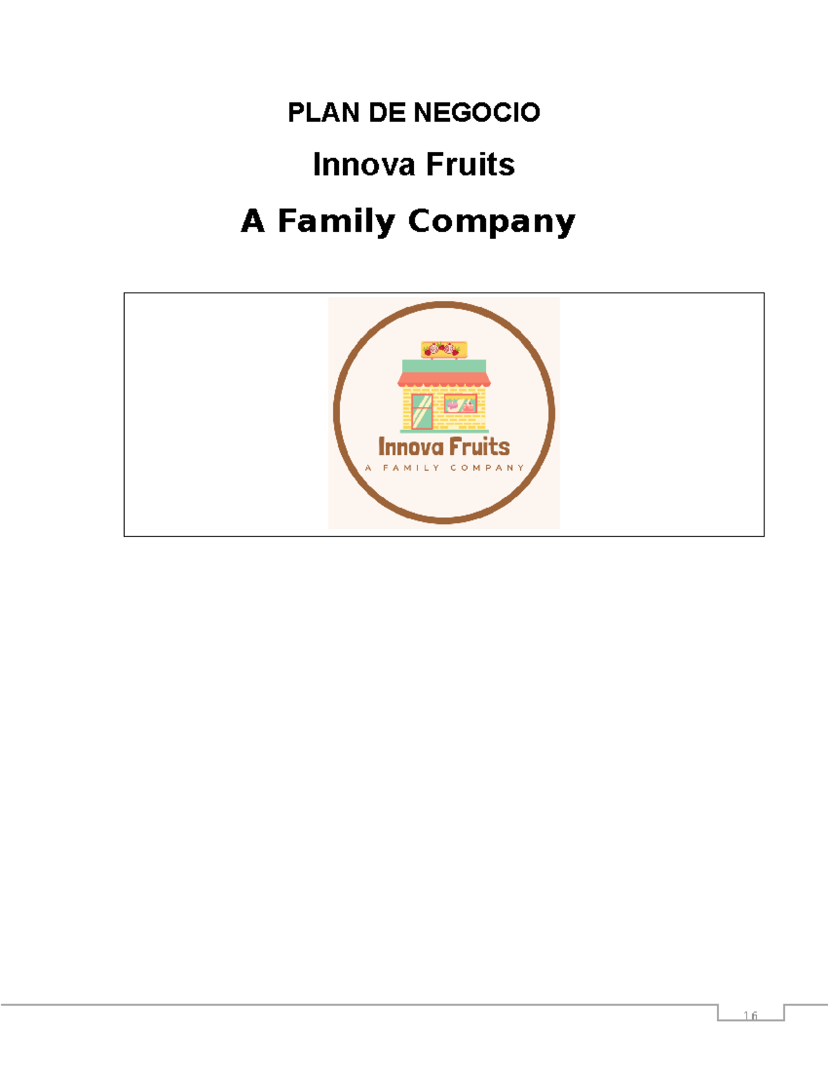 Formato de plan de negocio modelo Canvas - 16 PLAN DE NEGOCIO Innova ...