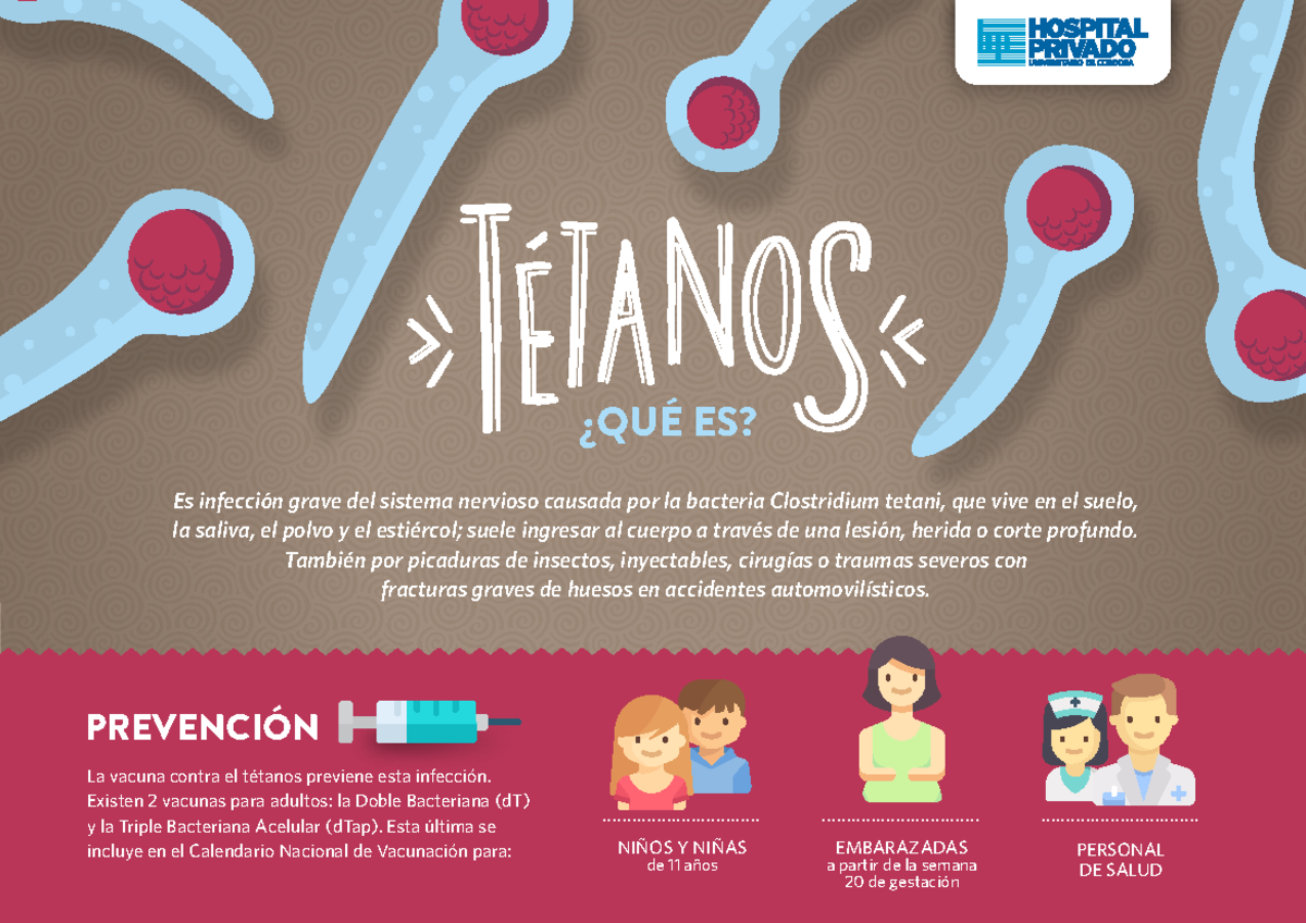 Tetanos PDF - ¿QUÉ ES? PREVENCIÓN Es infección grave del sistema ...