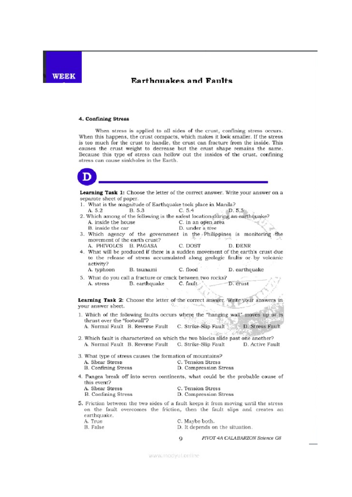 Science- Learners- Module - Second- Quarter-WEEK-1 - Literacy 1 - Studocu