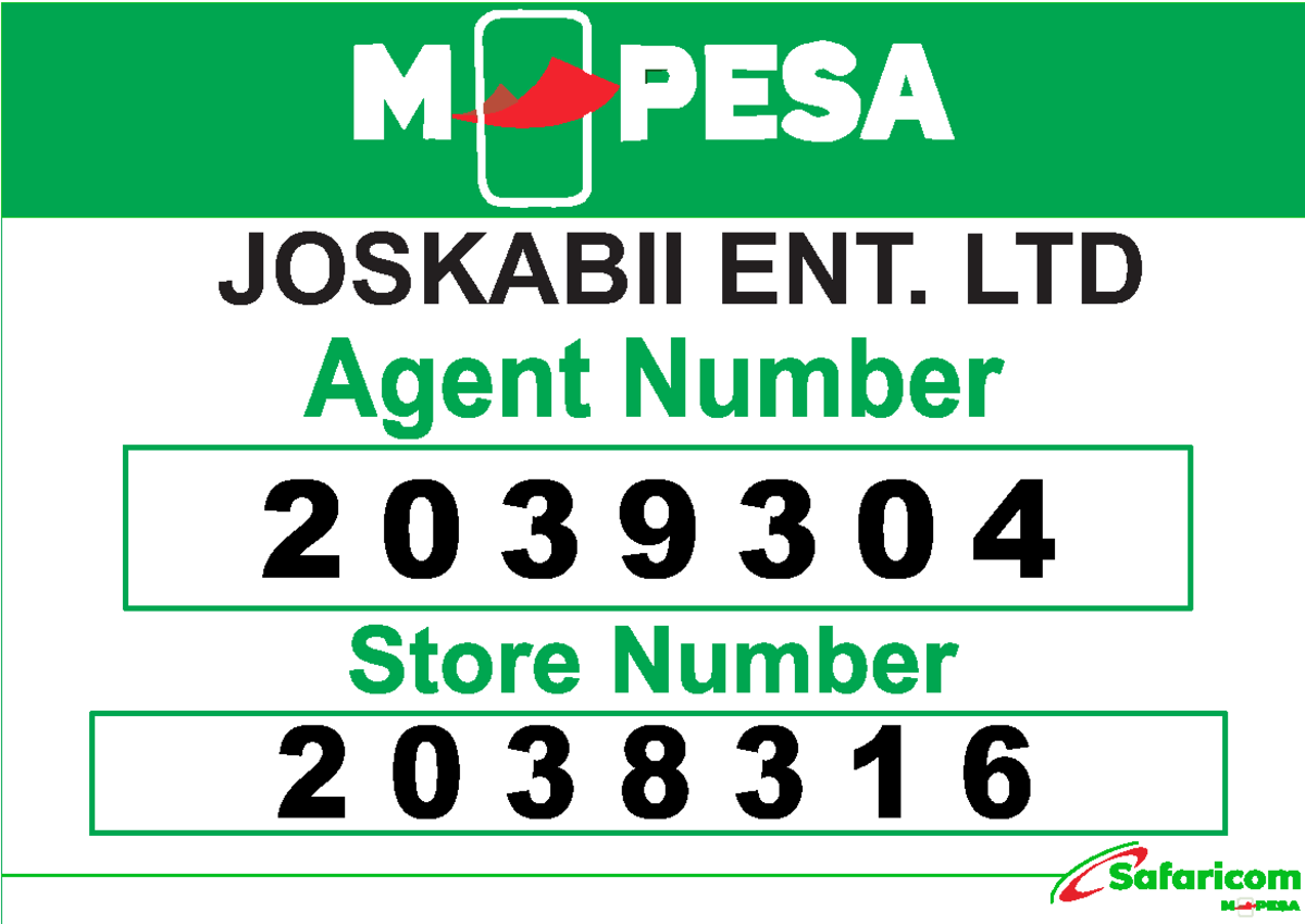 Mpesa Agent Number - DONE - Environmental Impact Assessment and Audit ...
