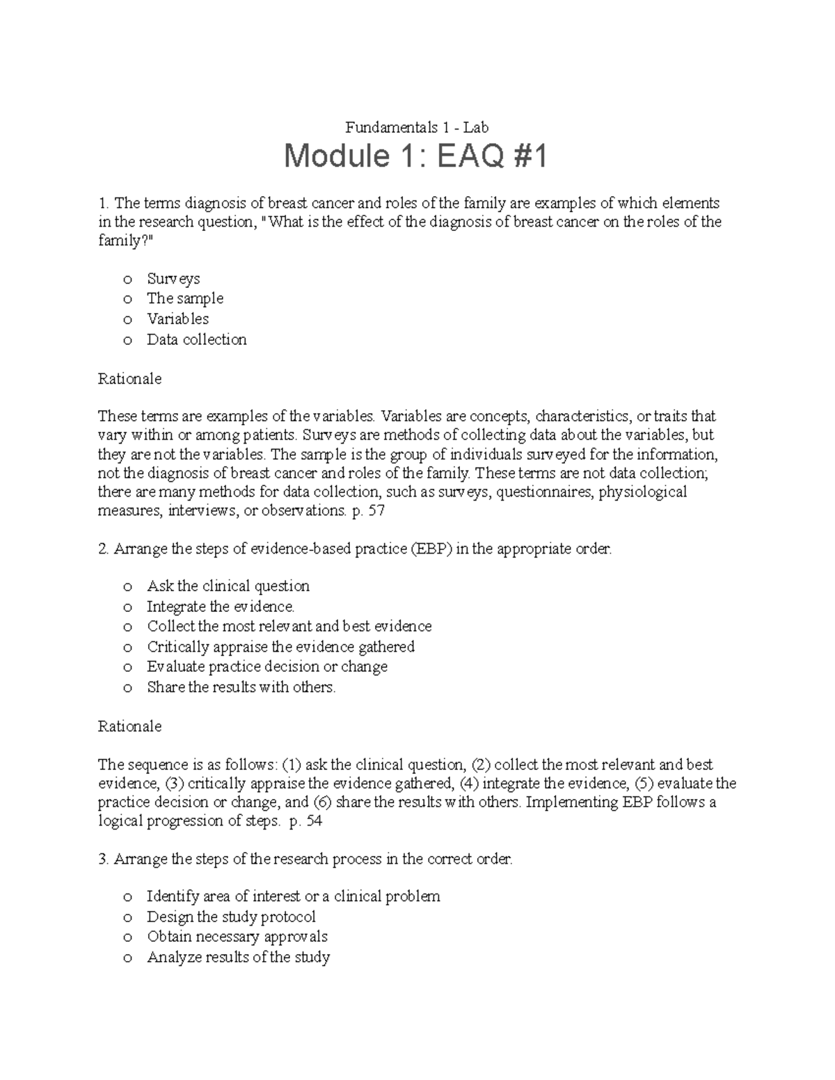 Fundamentals 1 Practice Questions - Fundamentals 1 - Lab Module 1: EAQ ...