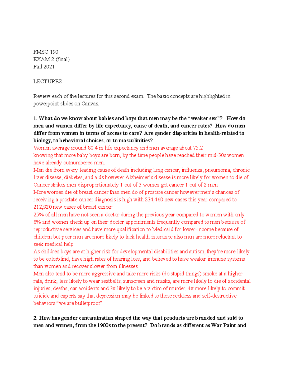 FMSC190 final exam review - FMSC 190 EXAM 2 (final) Fall 2021 LECTURES ...