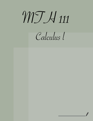 MTH 111 UNIT 1 - Unit 1 lecture notes for Dr. Young MTH 111 - MTH-111 ...