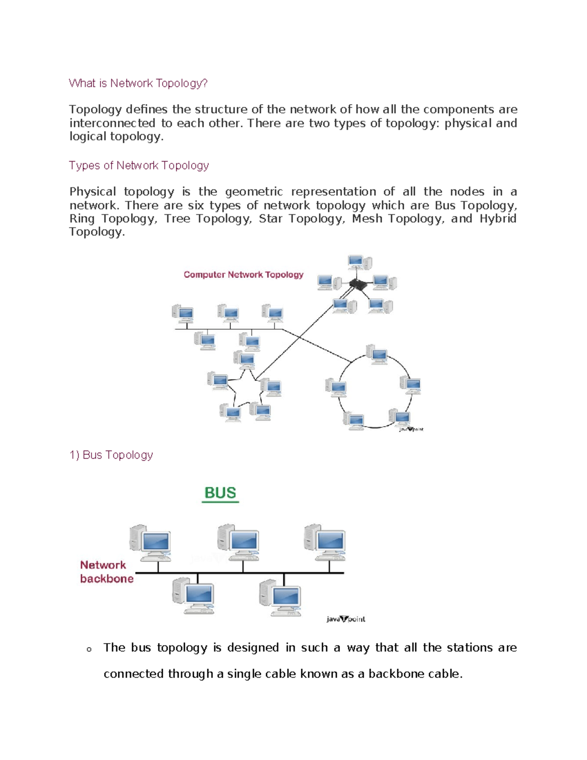 Ntwork topology - COMPUTER NETWORK - What is Network Topology? Topology ...