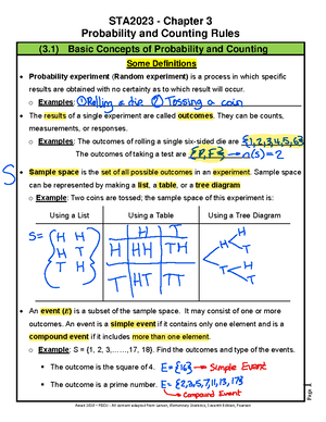 STA2023 Chapter 4 Notes - Page 1 STA2023 - Chapter 4 Discrete ...