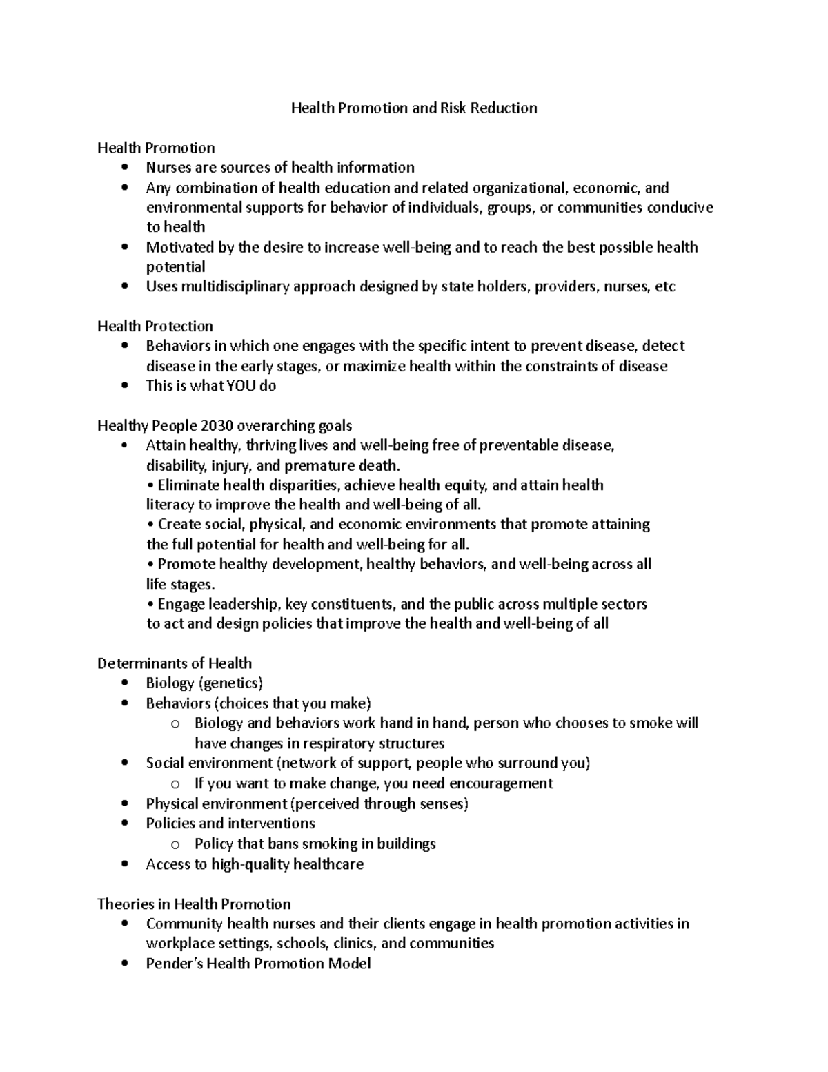 Chapter 4 Health Promotion and Risk Reduction - Health Promotion and ...