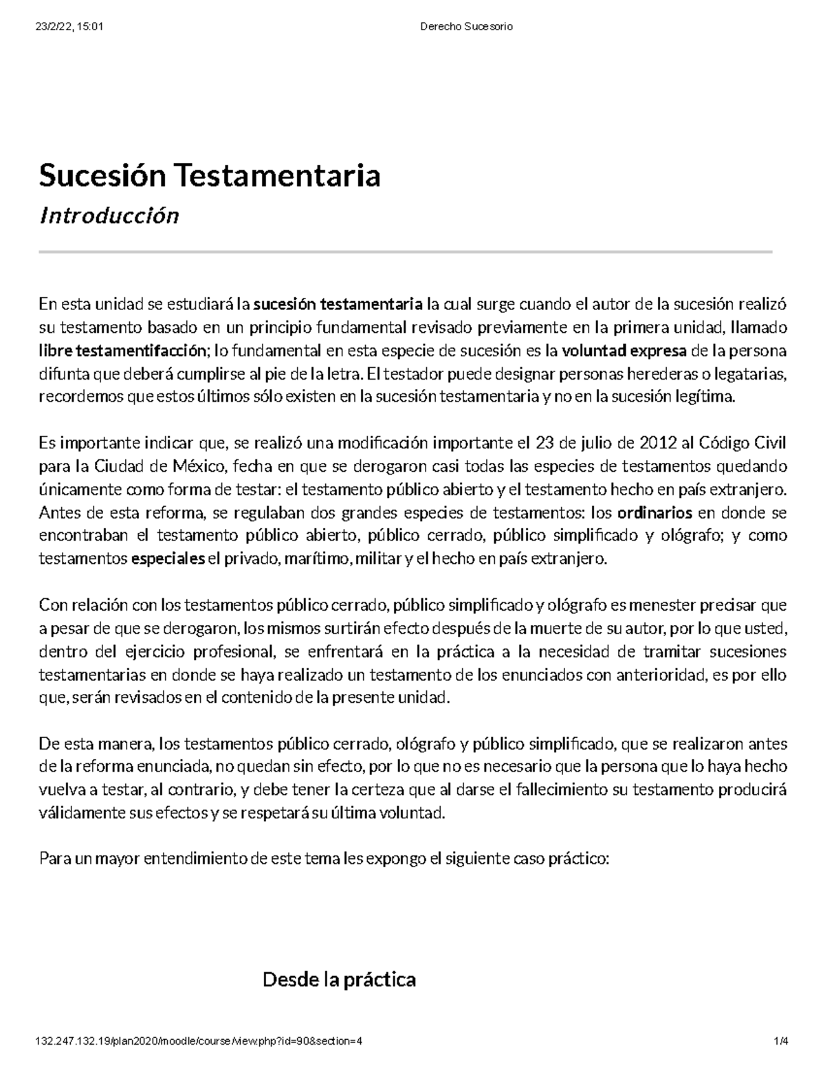Unidad 4 - El testamento es un acto jurídico en donde vemos de manifi ...