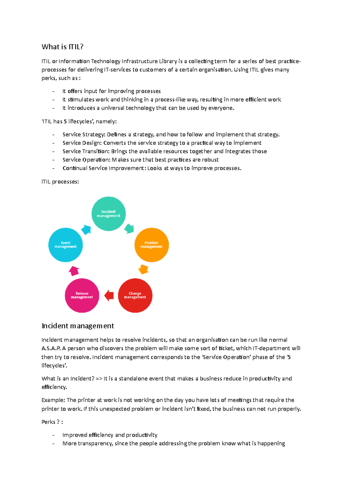 "What is ITIL", assignment for computer techniques - What is ITIL? ITIL ...
