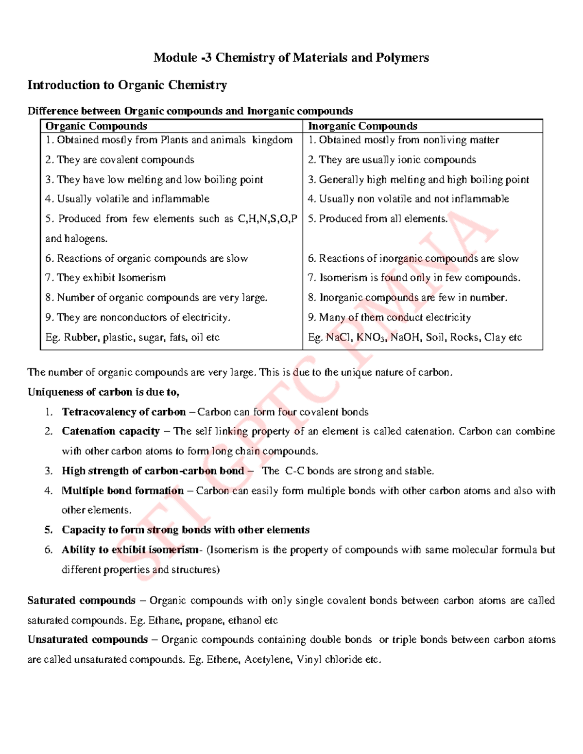 Sem 2-Module -3 notes - Module -3 Chemistry of Materials and Polymers ...
