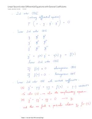 Chapter 2 - Second-order Differential Equations - 21 - Second-order ...