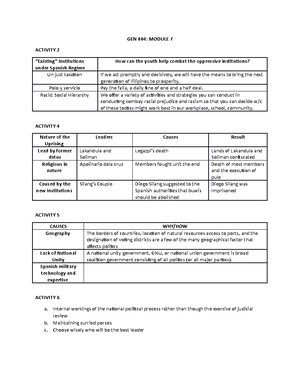GEN 001 - Module 5 - GEN 001: MODULE 5 SKILL-BUILDING 1 a. There are 6 ...