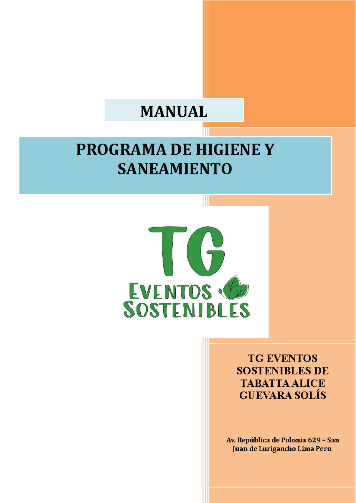 707132478 PHS TG Eventos Sostenibles - TG EVENTOS SOSTENIBLES DE ...