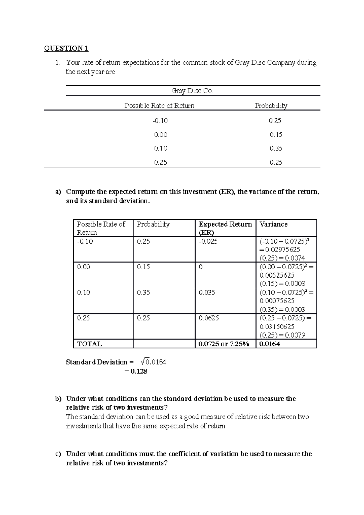 Investment analysis and portfolio management chapter 2 Q & A - QUESTION ...