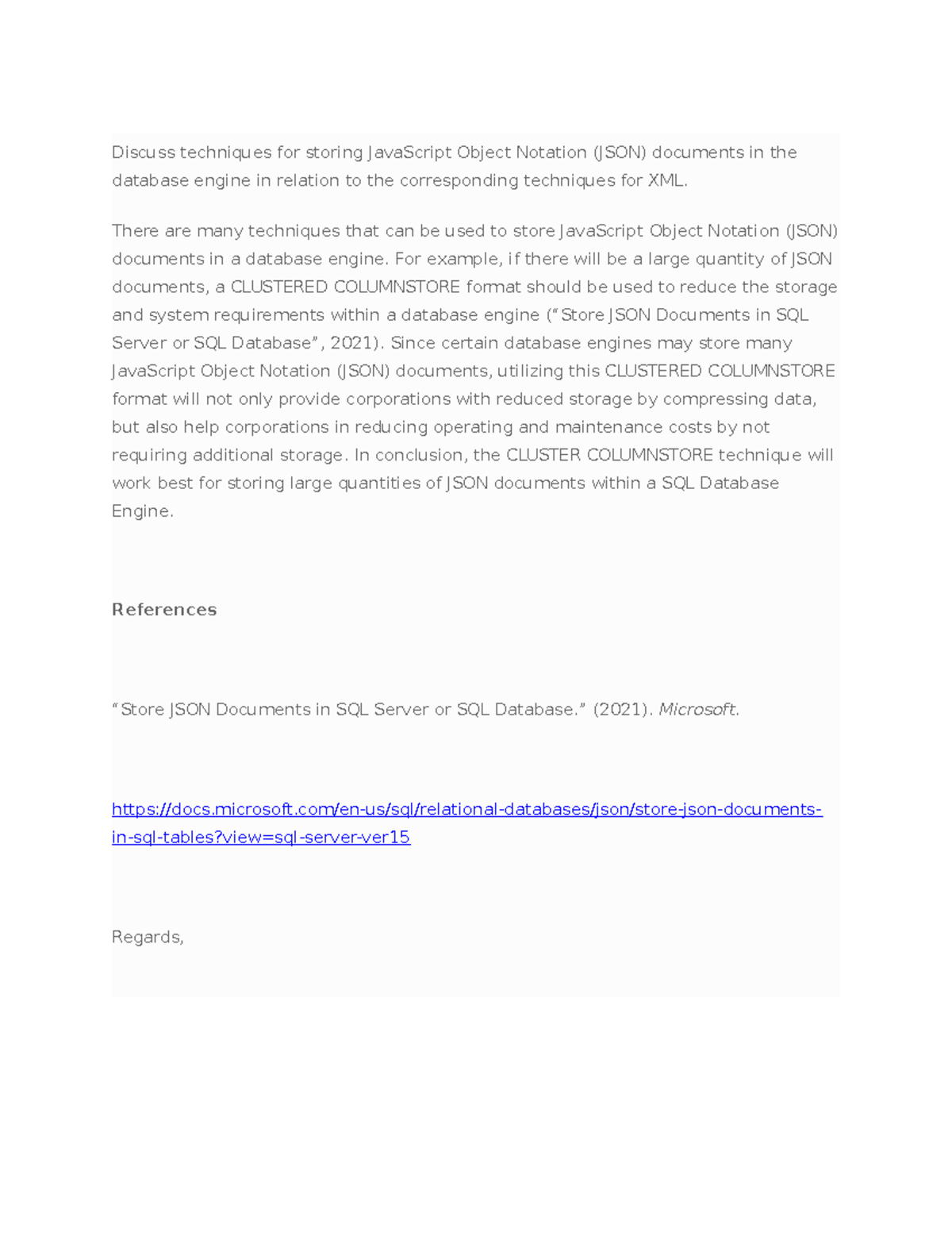 DQ 3-2-13 - DQ 3-2-13 - Discuss techniques for storing JavaScript ...