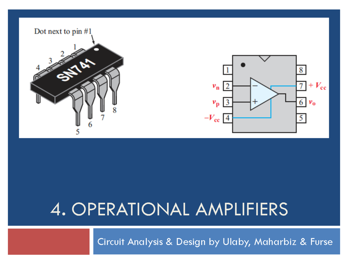 CAD ch4 - Professor Alexander Sergienko - 4. OPERATIONAL AMPLIFIERS Circuit Analysis & Design by ...